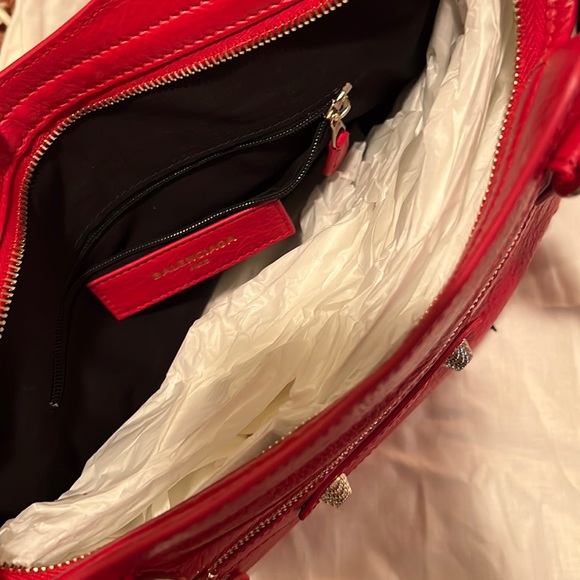 Balenciaga | Bags | Authentic Balenciaga Red Leather Classic Crossbody ...
